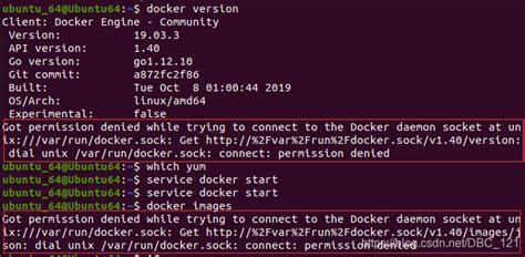 Docker错误：got Permission Denied While Trying To Connect To The Docker