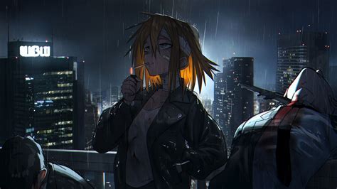 Anime Women Smoking Wallpapers Wallpaper Cave