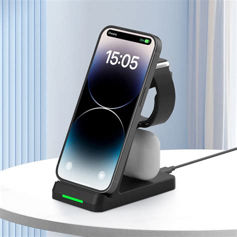 3 I 1 Ladestasjon Trådløs Lader For Iphone Estytop