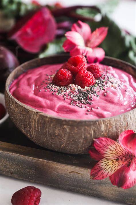 High Protein Beet Berry Smoothie Bowl Shahzadi Devje RD CDE MSc Healthy Indian Recipes