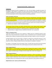 Forensics Chapter And Computer Forensics Notes Chapters And Introduction The Basis