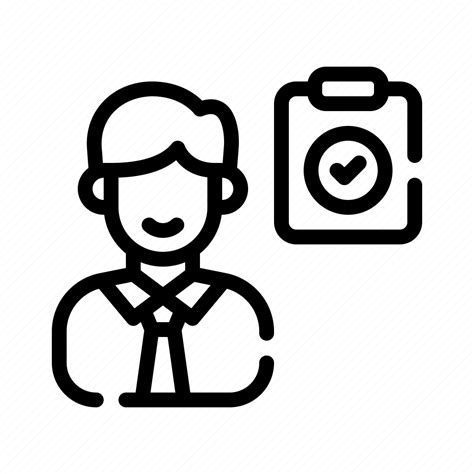 Assign Worker Man Employee Check Task Clipboard Icon Download
