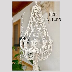 PDF Pattern Macrame Chandelier Macrame Lampshade DIY Patterb Etsy