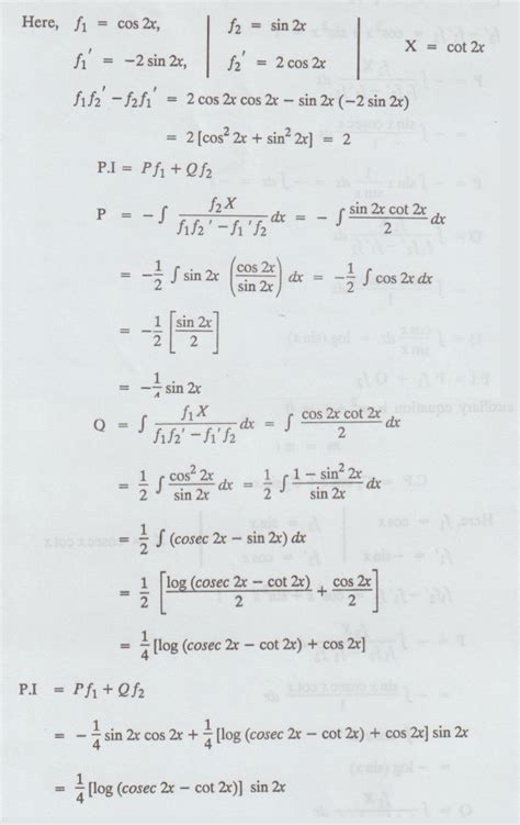 Problems Based On Method Of Variation Of Parameters Solved Example Problems Ordinary