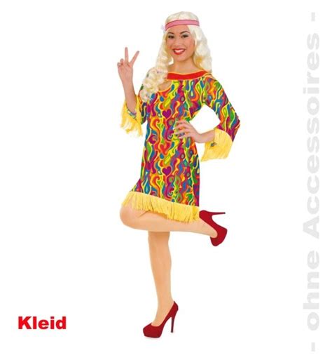 60er Jahre Hippie Kostüm 70er Jahre Mode Damenkostüm Flower Power