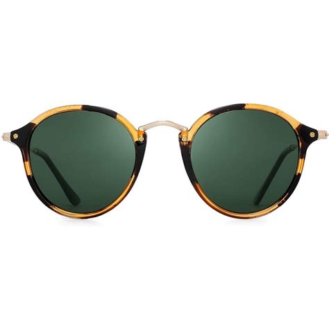 Retro Polarized Round Sunglasses For Women Vintage Small Mirror Glasses
