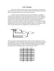 Lab1 Tutorial Pdf Lab 1 Tutorial This First Lab Will Introduce The