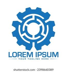 Setting Logo Design Power Logo Design Stock Vector Royalty Free