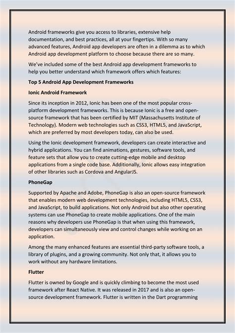 Ppt Top Android App Development Frameworks For The Year 2023 Powerpoint Presentation Id 11965444