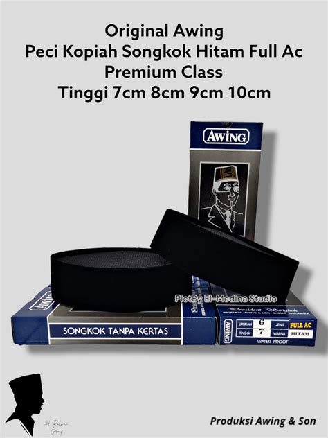 Jual Awing Full AC Tanpa Kertas Peci Kopeah Tinggi 6 CM 7CM 8CM 9CM