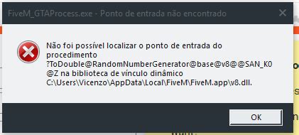 Error 127 Couldn T Load Citizien Scripting V8 Dll FiveM Client Support Cfx Re Community