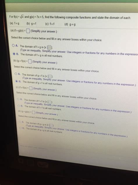 Solved For F X Square Root X And G X 7x 5 Find The Chegg