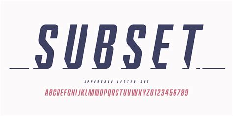 向量時尚無襯線字體大寫字母集字母表排版向量圖形及更多厚圖片 厚 字母表 一組物體 Istock