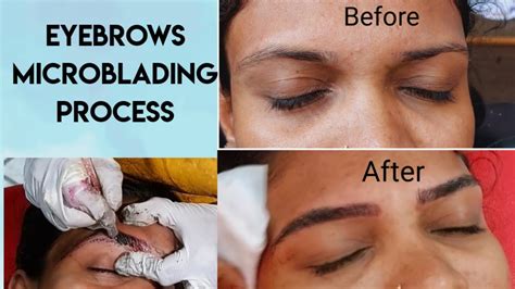 Eyebrows Microblading Process Easy Steps Microblading In Telugu