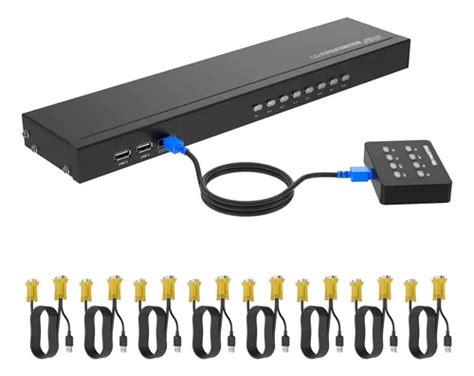 Yinker Vga Kvm 8 Port Usb Vga Rackmount Kvm 8 Cables Kvm Envío gratis