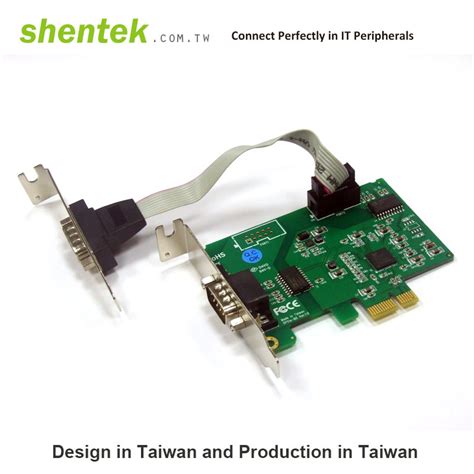 2 Port Serial RS232 PCI Express Card 2 5KV Isolation Shentek