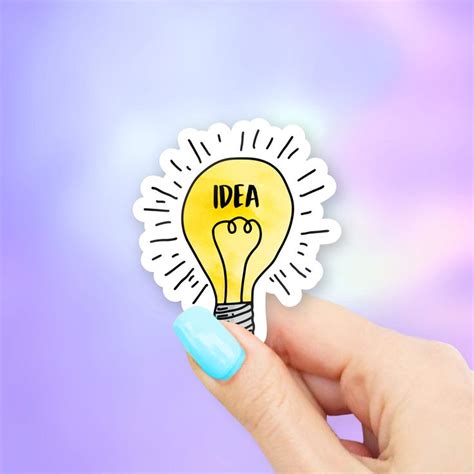 Idea Bulb Sticker Macbook Stickers Laptop Stickers Waterbottle Stickers