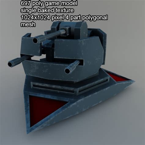 Scifi Turrent Gun 2 3d Modell 6 Obj Max C4d Free3d