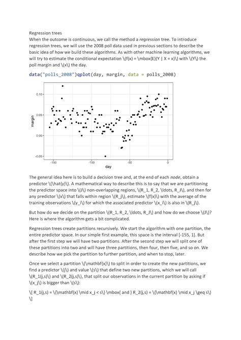 Regression Trees To Introduce Regression Trees We Will Use The 2008