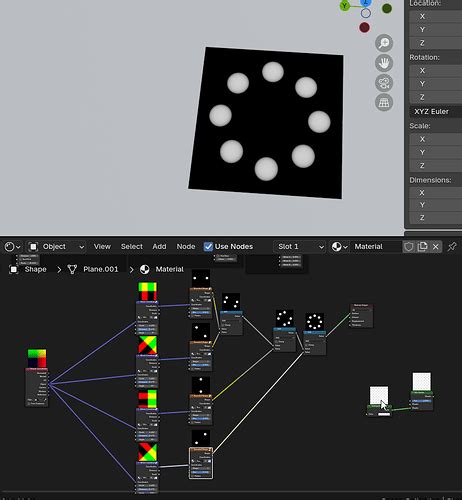How To Make A Circle Of Shapes In Shader Nodes Materials And Textures Blender Artists Community