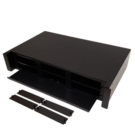 2u Lgx Style Sliding Panel Holds 6 Cassettes Panels Black
