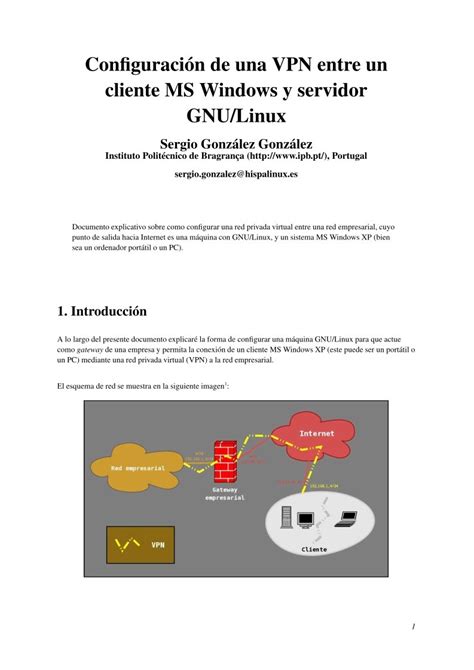 Pdf De Programación Configuración De Una Vpn Entre Un Cliente Ms