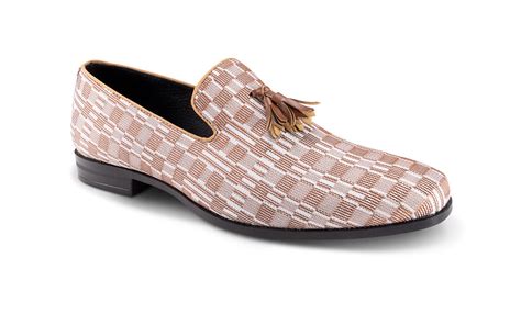 Cognac Printed Tassel Loafer Suits Outlets Mens Fashion