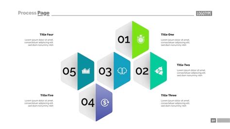 Premium Vector Five Hexagon Step Chart Option Diagram Process Chart