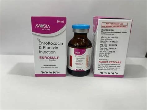 Enrofloxacin And Flunixin Meglumine Injection 20 Ml At ₹ 245piece In