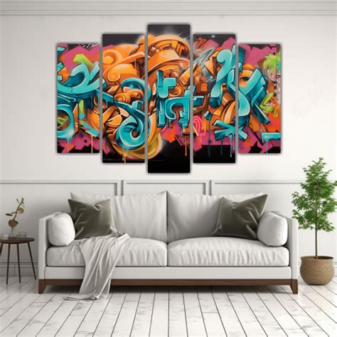 Cuadro Decorativo Estilo Graffiti Letras Callejero Arte Urbano