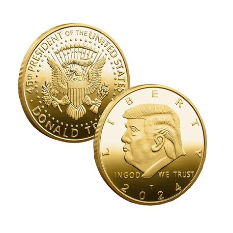 2024 Liberty Donald Trump Gold Plated Commemorative Tribute Coin