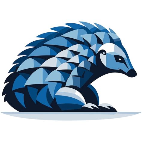 Blue Pangolin Illustration Premium Ai Generated Vector