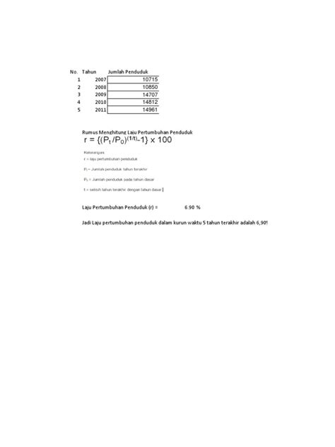 Pdf Rumus Hitung Laju Pertumbuhan Pendudukxls Dokumentips
