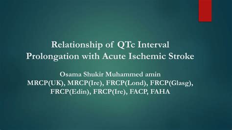 Pdf Relationship Of Qtc Interval Prolongation With Acute Ischemic Stroke