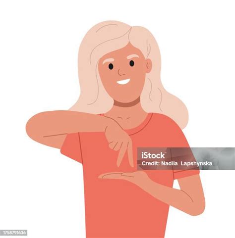 한 성인이 청각 장애인을 위해 수화를 배우고 있다 귀머거리와 벙어리 여자 통하고 있는 백색 배경 사람은 수화로 의사 소통합니다 건강관리와 의술에 대한 스톡 벡터 아트 및