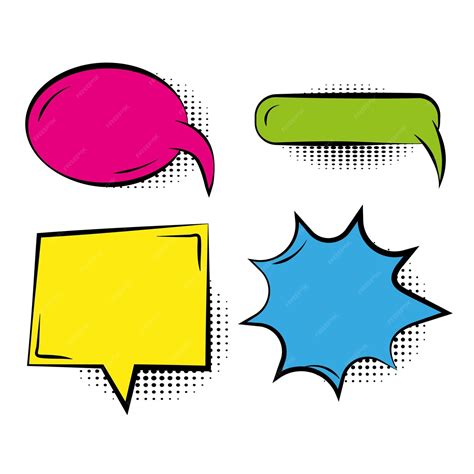 Premium Vector Colored Bubble Messages Explosions Vector Illustration