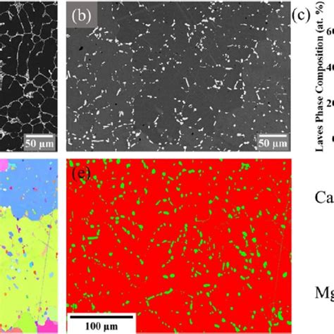 A Microstructure Of The As Cast Alloy B Microstructure Of The