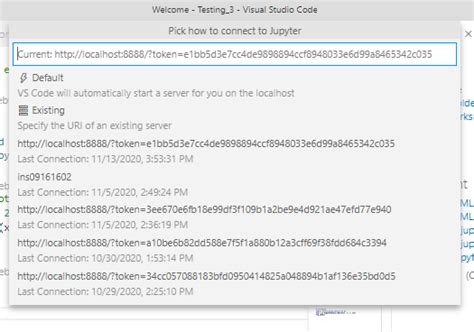 `specify Local Or Remote Jupyter Server For Connections` Broken · Issue