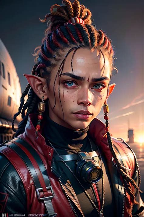 Dopamine Girl K Male Short Height Mafia Brown Skinned Goblin Ears Glock Pistols Space