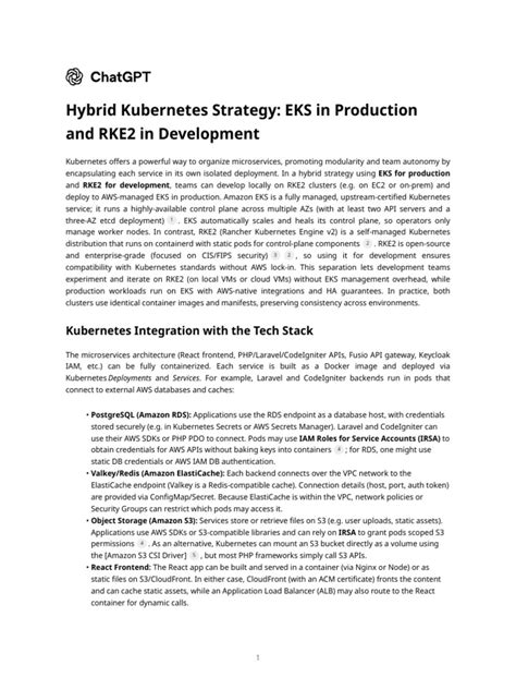 Hybrid Kubernetes Strategy Eks In Production And Rke2 In Development Pdf Computer Cluster Hybrid Kubernetes Strategy Eks In Production And Rke2 In Development Pdf Computer Cluster