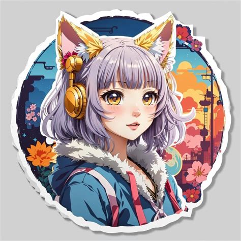 Premium Photo Girl Sticker