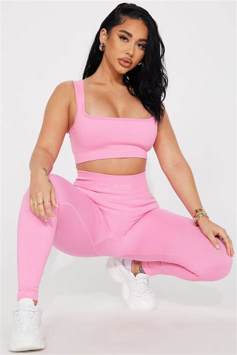 Effortless Orpheus Ribbed Seamless Bra Top Bubblegum Fashion Nova