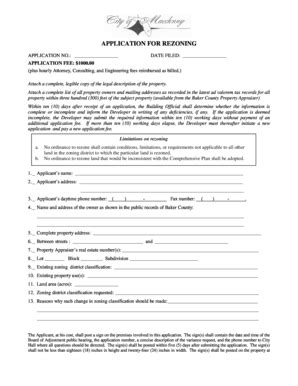 Fillable Online Rezoning Application Formdoc Fax Email Print PdfFiller