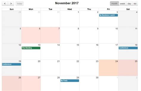 Best Free Jquery Calendar Plugins For Web Designers Onaircode