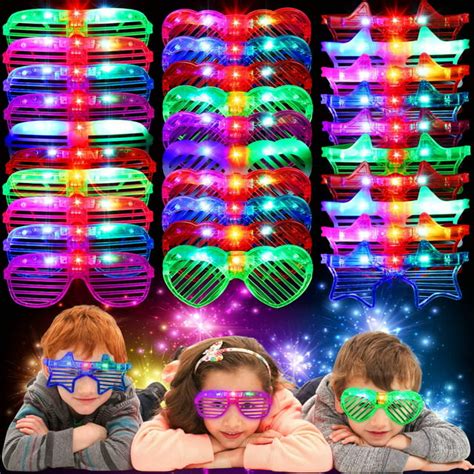 Party Supplies Led Glasses Glow In The Dark Light Up Neon Star And
