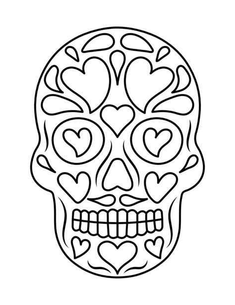 calaveras para colorear para niños 11763004 Vector en Vecteezy