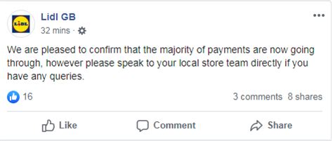 Lidl Shoppers Can T Pay On Card After Nationwide Technical Issue But Problem Should Now Be Fixed