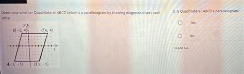 Solved 8 Is Quadrilateral Abcd A Parallelogram Determine