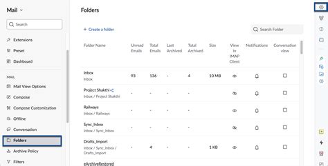 Folder Settings For Mails In Your NICeMail Mailbox NICeMail Services