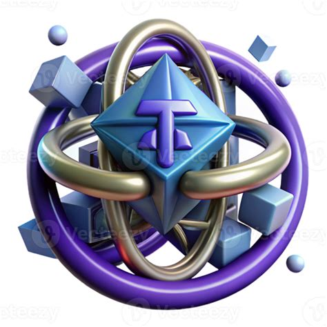 Abstract Crypto Atomic Structure 3d Render 56092393 Png